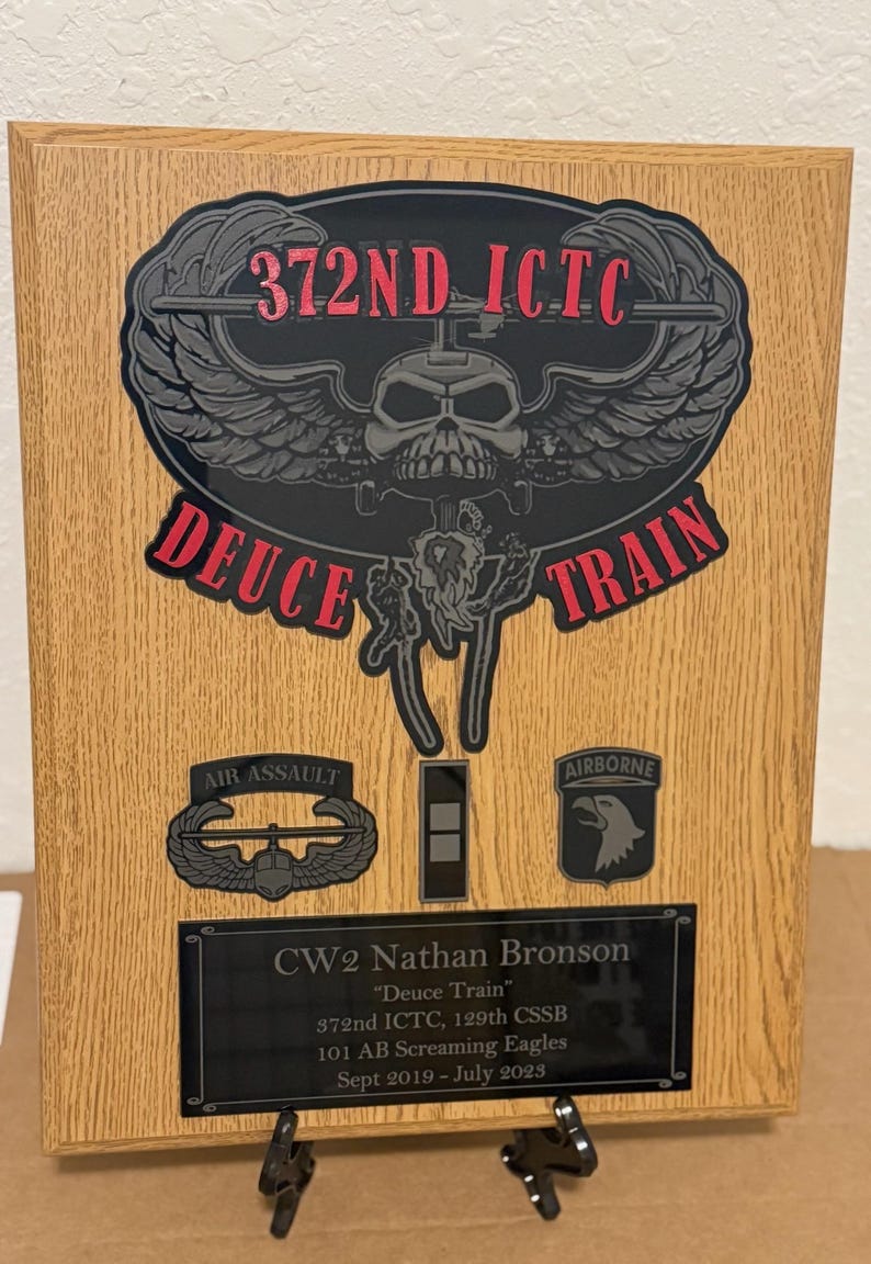 Custom Military Unit Plaque: Personalized PCS/ Going Away/retirement ...