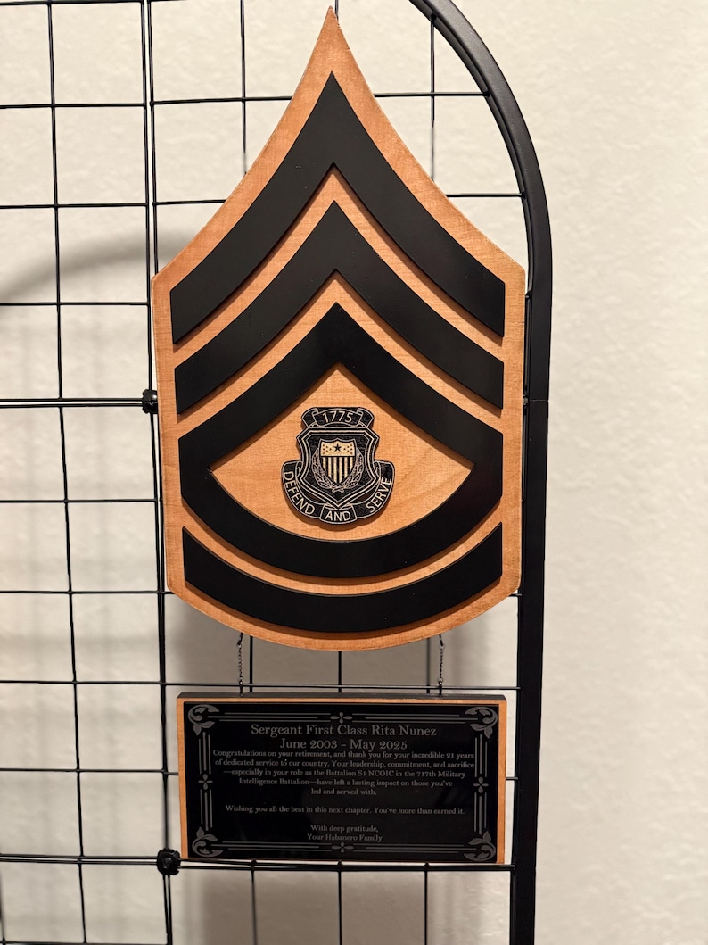 Custom Military Rank Cutout: Wooden Plaque, Promotion/retirement Gift ...