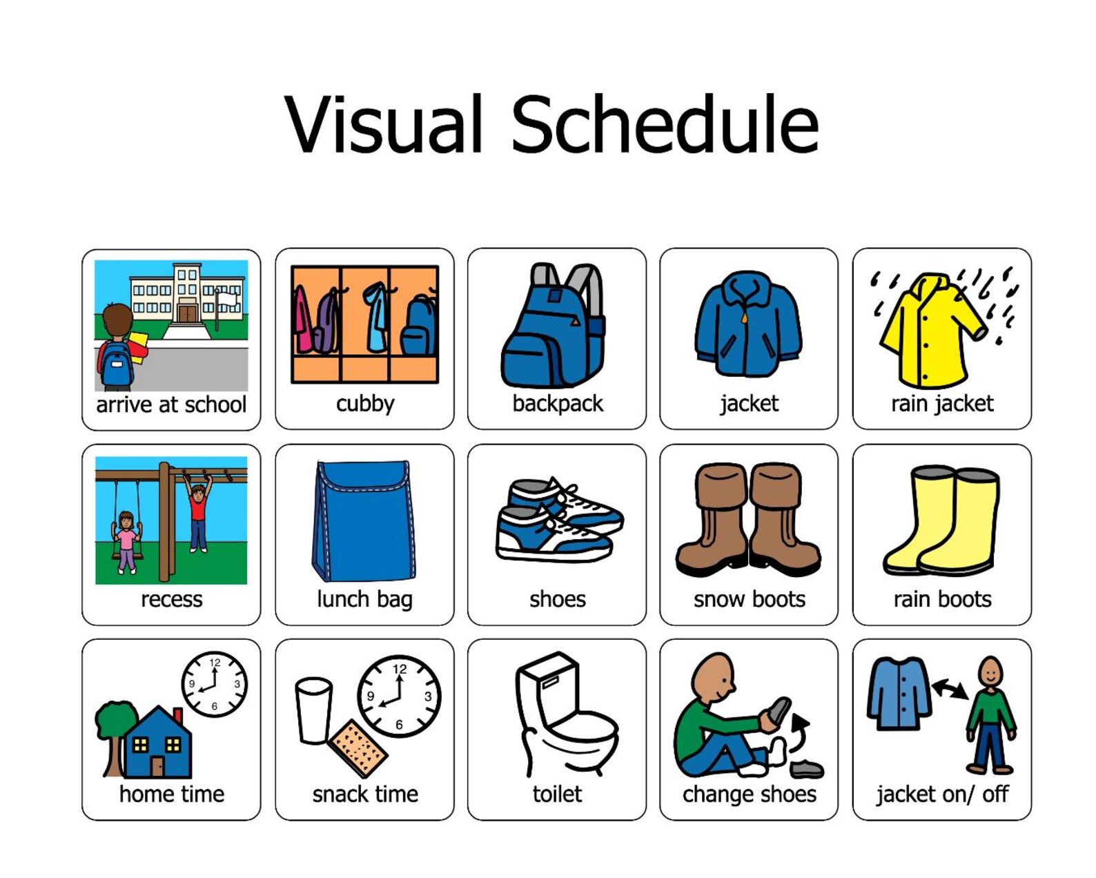 Visual Schedule - School/therapy Edition - Etsy