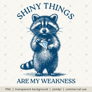 Funny Raccoon PNG Retro Raccoon Clip Art for Commercial Use Sublimation ...