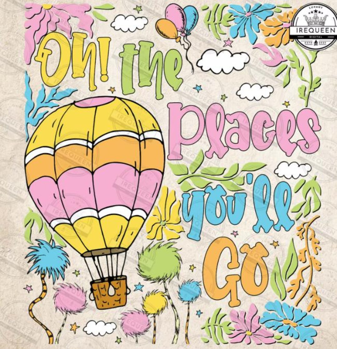 Read Across America DTF Transfer, Ready to Press, Oh the Places Shirt ...