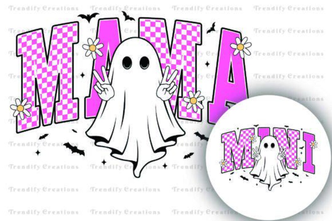 Halloween Mama Mini Ghost DTF Transfer, Fall Print - Etsy