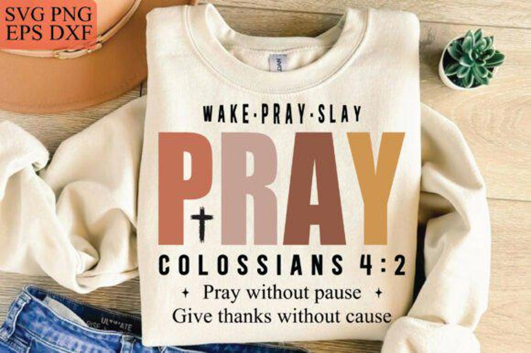 Pray Christian Bible Verse DTF TRANSFERS Ready to Press Heat Transfer ...
