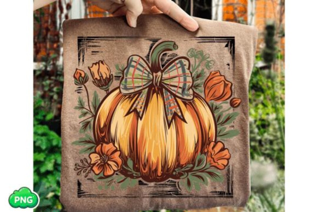 Boho Pumpkin Fall Coquette DTF Transfer - Ready to Press - Etsy