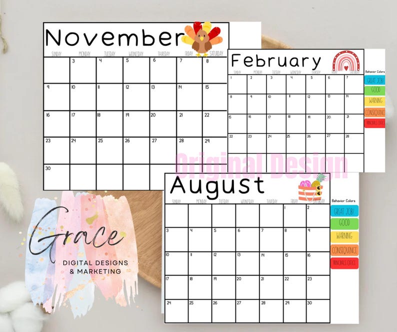 Behavior Chart for Student Folders- Digital Download Template - Etsy