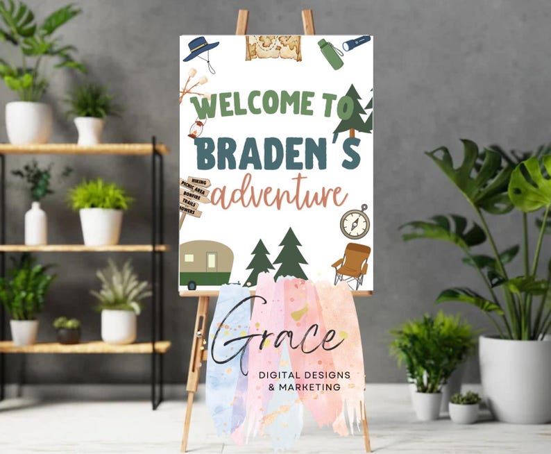 Adventure Birthday Poster- Digital Download Template 18X24 Inch - Etsy