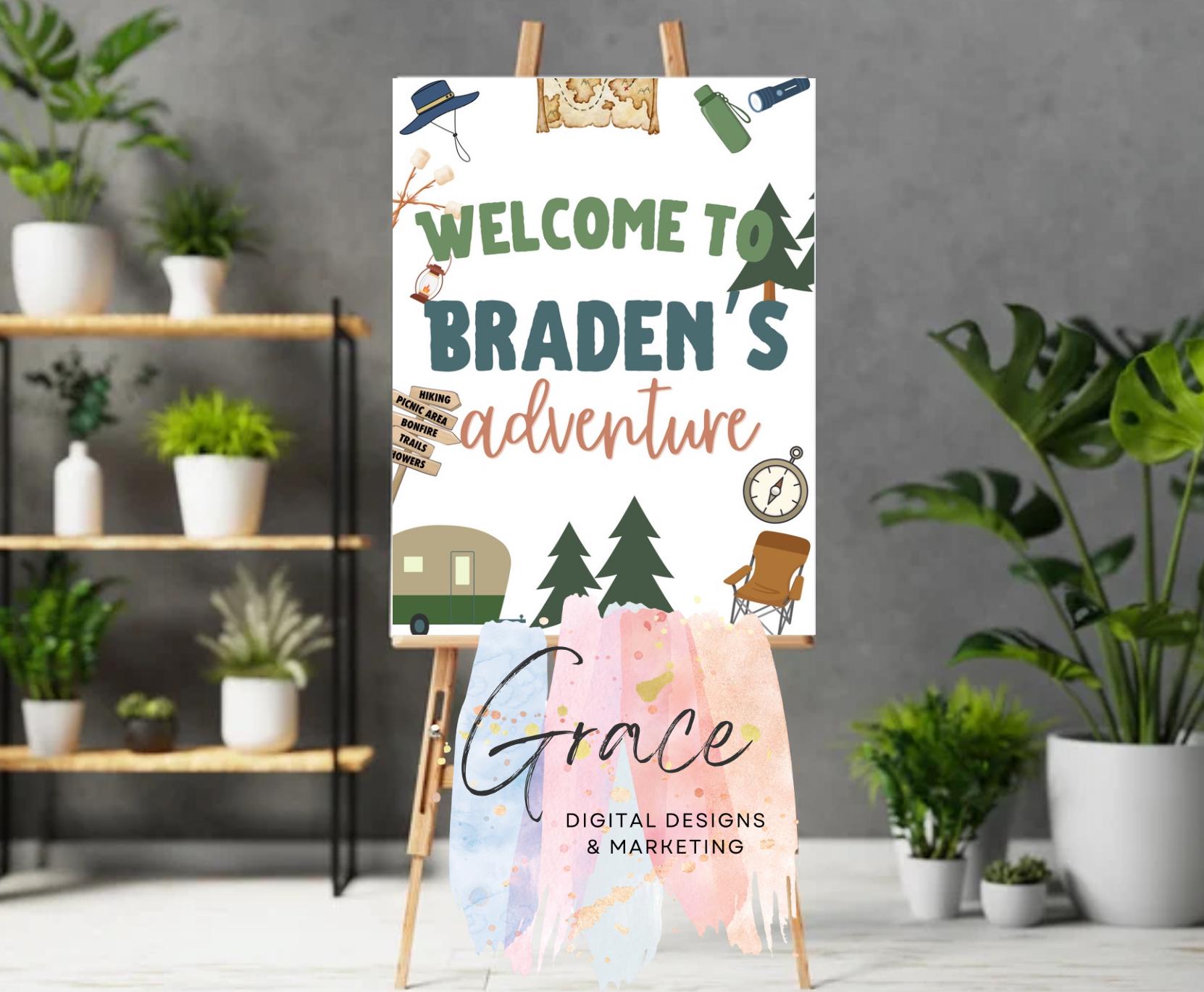 Adventure Birthday Poster- Digital Download Template 18X24 Inch - Etsy