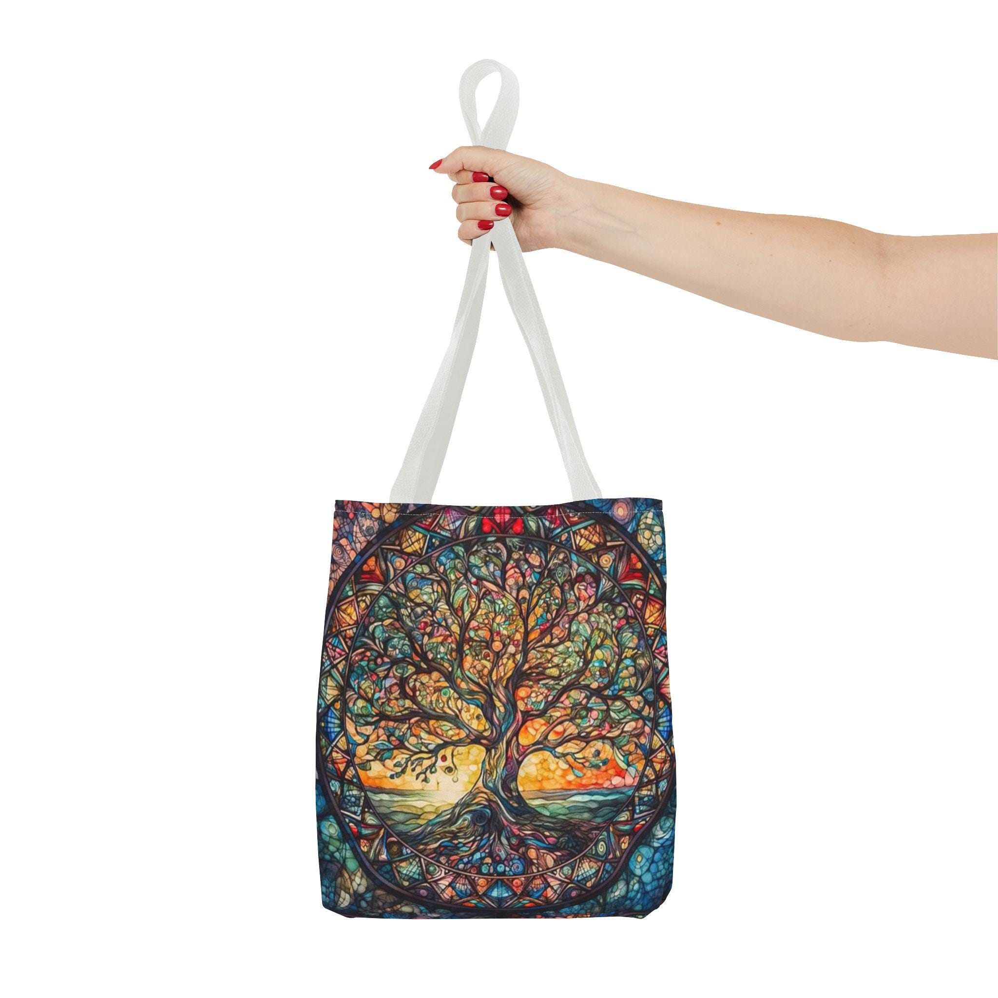 Mystical Nature Tote Bag With Tree of Life Design - Etsy