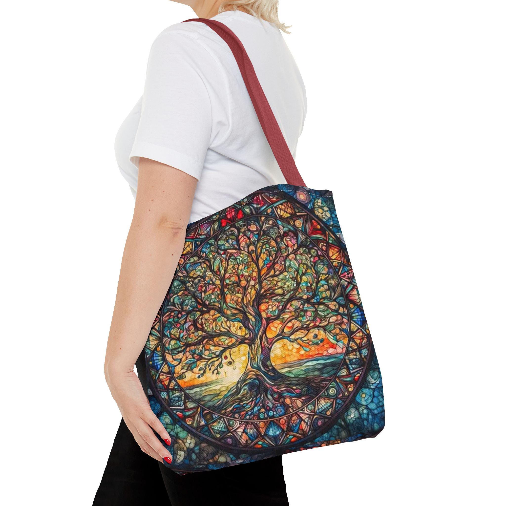 Mystical Nature Tote Bag With Tree of Life Design - Etsy