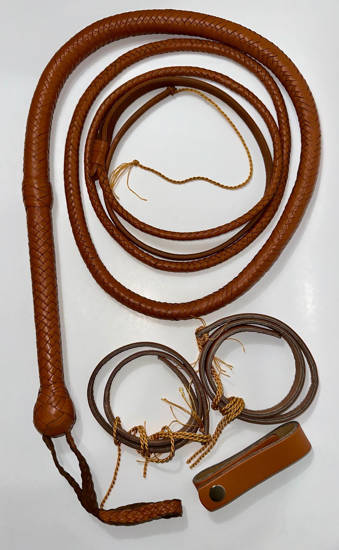 Handmade 4ft - 12ft Leather Bullwhip – Australian Style, Cosplay Prop ...