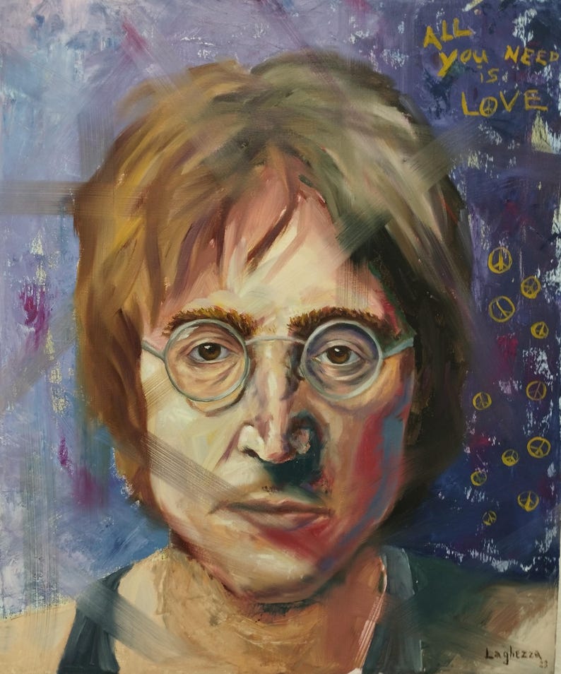 Original John Lennon Painting - Contemporary Expressionist Portrait ...