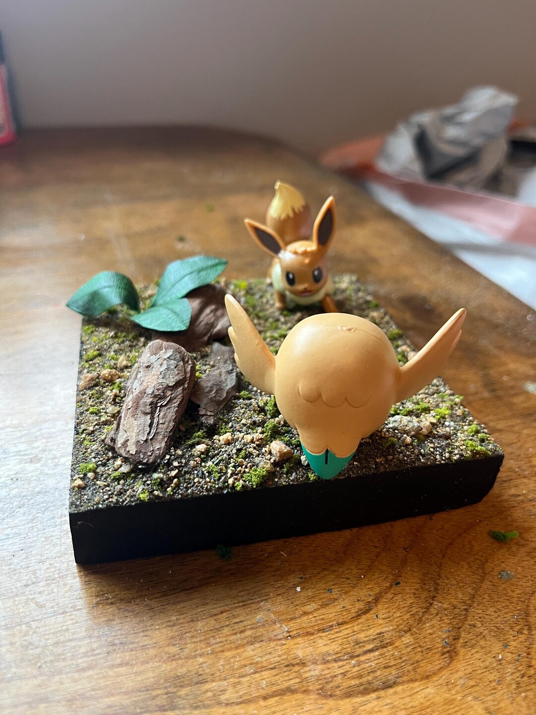 Rowlet and Eevee Fighting - Etsy