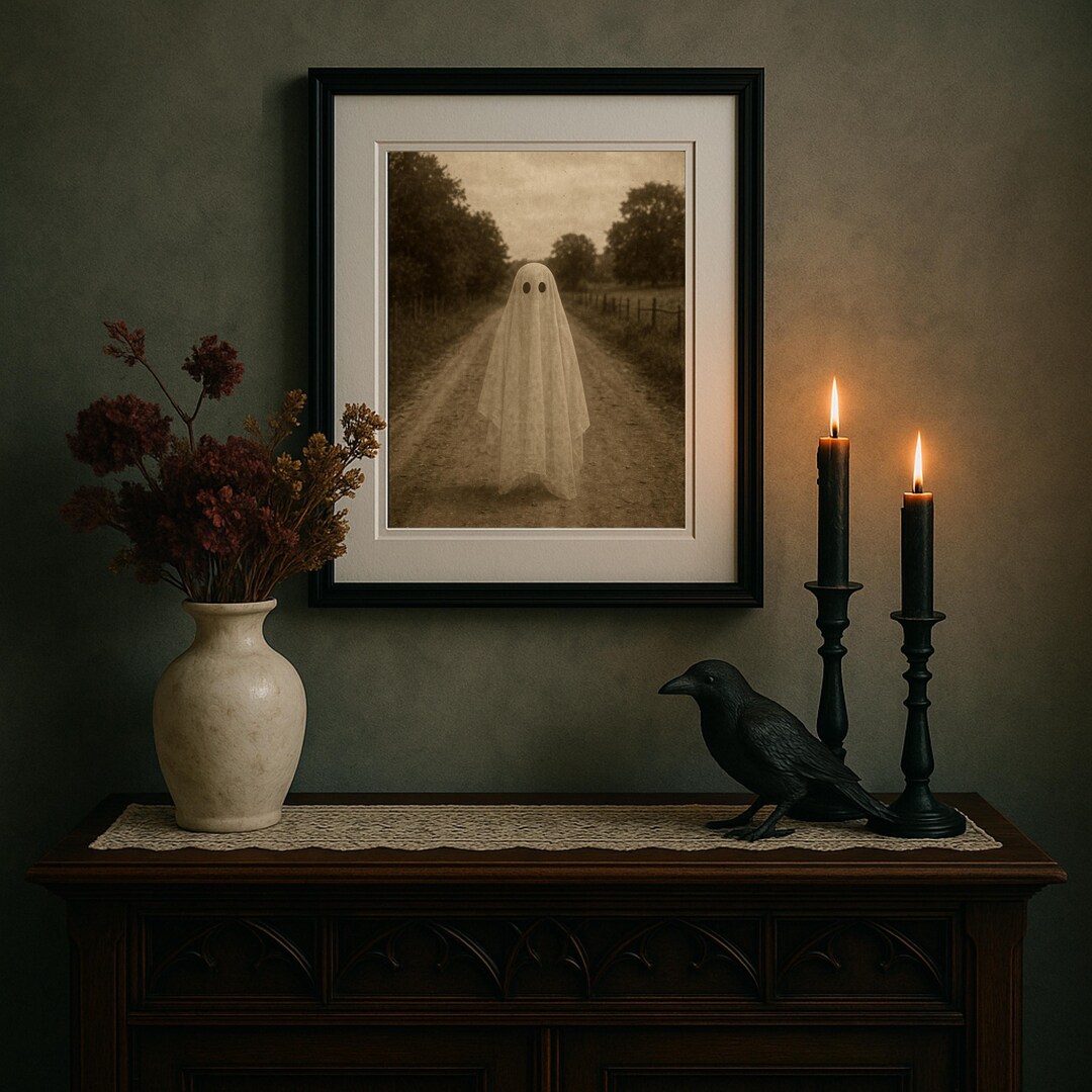 Vintage Ghost Photo | Spooky Antique Wall Art | Gothic Halloween Home ...