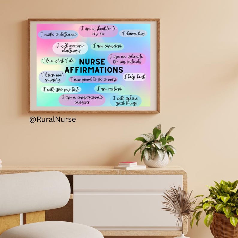 Nurse Affirmations Instant Digital Download RN LPN GN Poster - Etsy