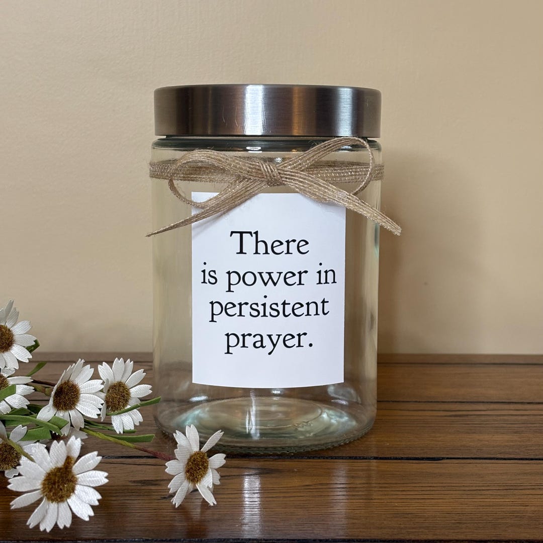 Handmade Prayer Jar: Christian Spiritual Growth Tool With Burlap Bow - Etsy