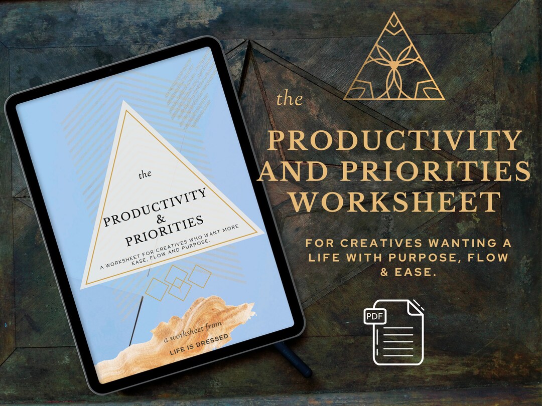Productivity & Priorities Worksheet Clarity Journal Small Business ...