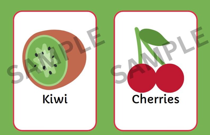 Printable Fruit Flashcards for Kids | Preschool Learning Cards ...
