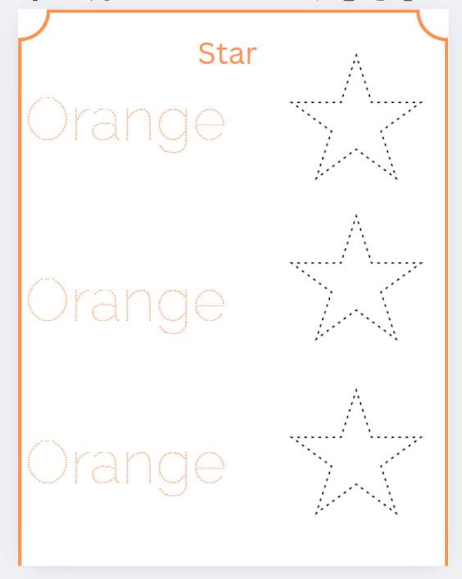 Color and Shape Tracing Worksheet for Kids | Preschool Learning ...