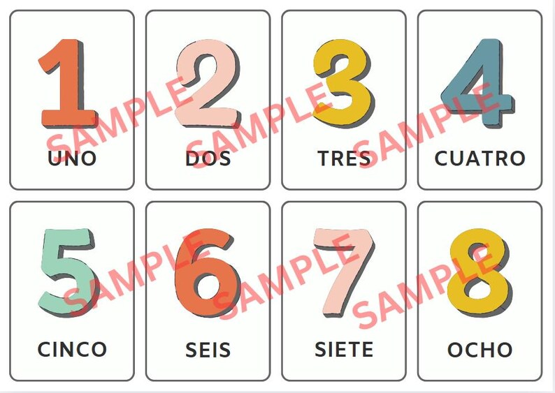 Spanish Numbers 1–20 Flashcards for Kids | Números Del 1 Al 20 En ...