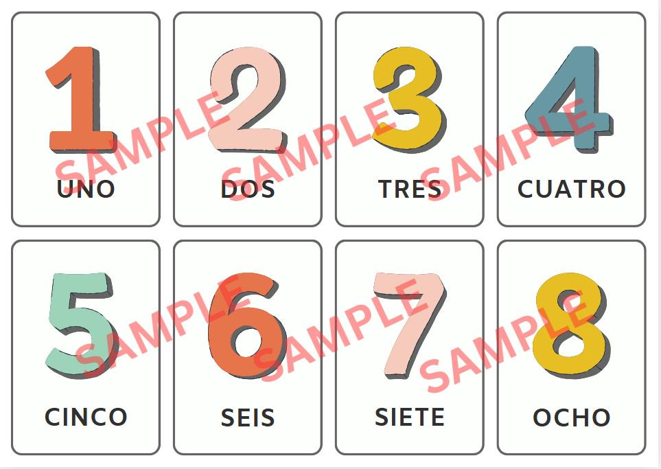 Spanish Numbers 1–20 Flashcards for Kids | Números Del 1 Al 20 En ...