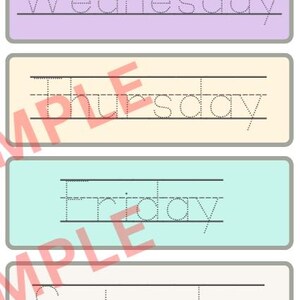 Printable Days of the Week Flashcards for Kids | Preschool Learning ...