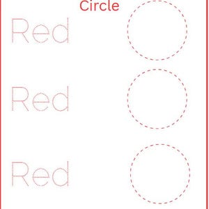 Color and Shape Tracing Worksheet for Kids | Preschool Learning ...