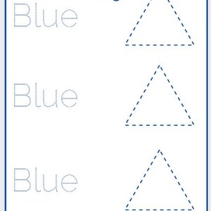 Color and Shape Tracing Worksheet for Kids | Preschool Learning ...