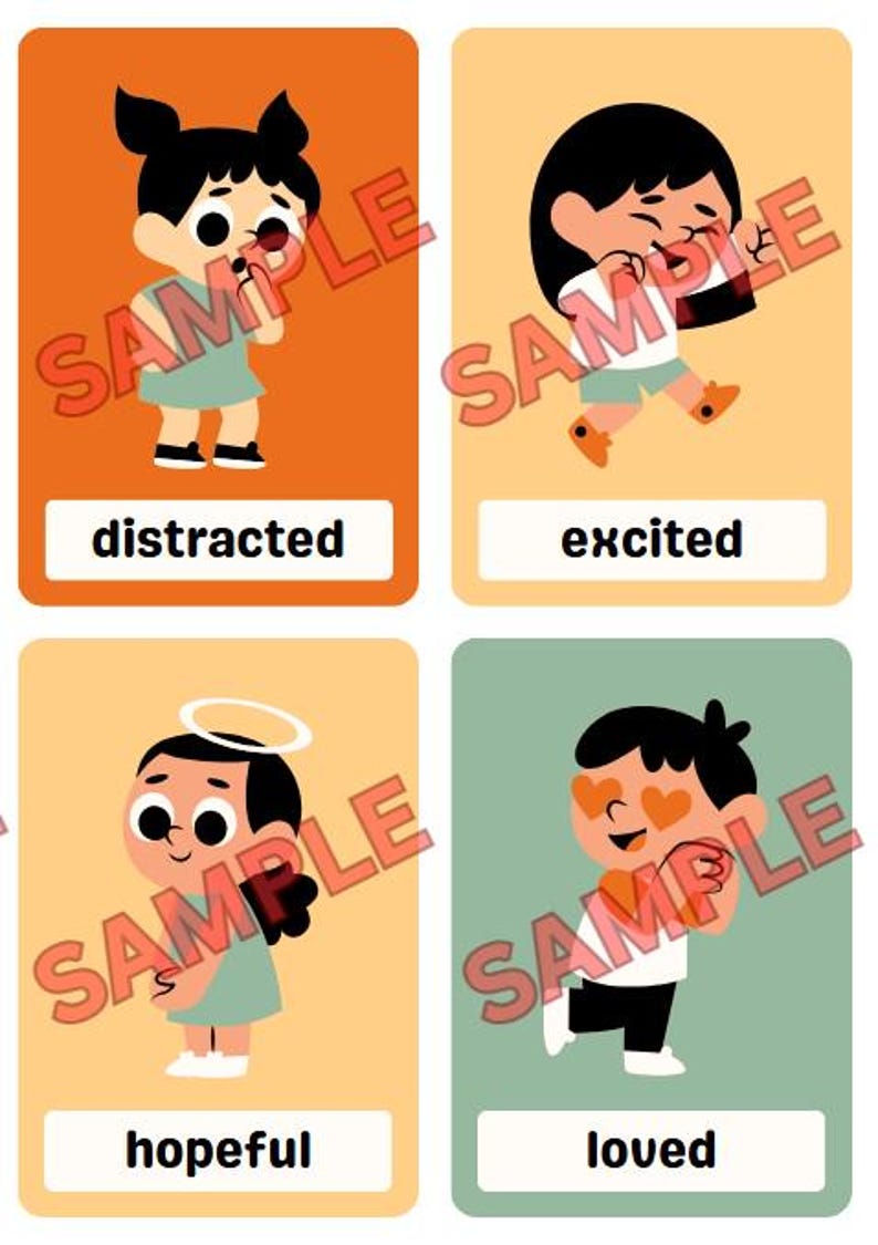 Printable Emotions Flashcards for Kids | Feelings Flashcards | Toddler & Preschool Learning ...