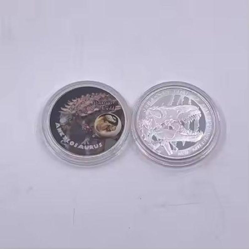 Jurassic Dinosaur Coin Set | Collectable Box Set of 10 Coins | T-rex ...
