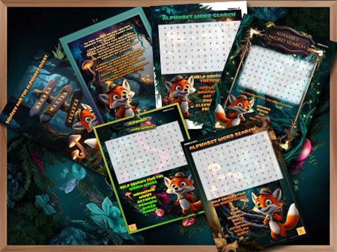 Alphabet Guest of Squicky - A4 Printable Search Word Game! - Etsy