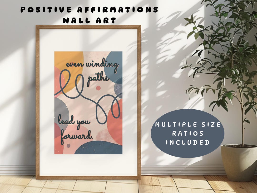 Growth Mindset Encouragement Wall Art | Winding Path Mental Health ...