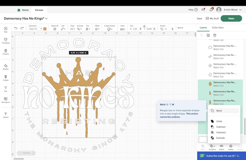 Democracy Has No Kings Clipart | Resisting Monarchy Since 1776 (digital ...