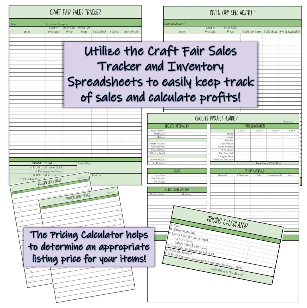 Crochet Pattern Project Planner Printable and Editable, PDF, Excel ...