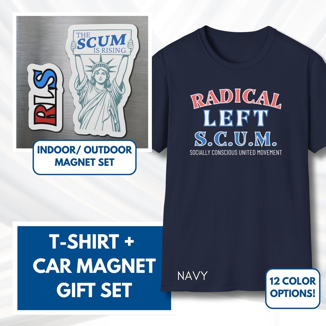 Radical Left SCUM Gift Set - Car Magnet + T-shirt | RLS Progressive ...