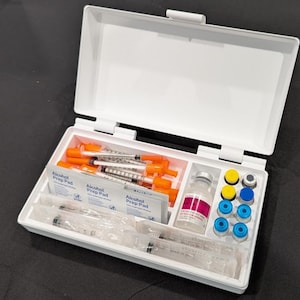 Peptide Storage Box, Case, Supports Vials (3ml, 5ml,10 Ml) and ...