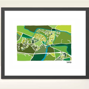 Leixlip Ireland Map Original Illustration Print - Etsy