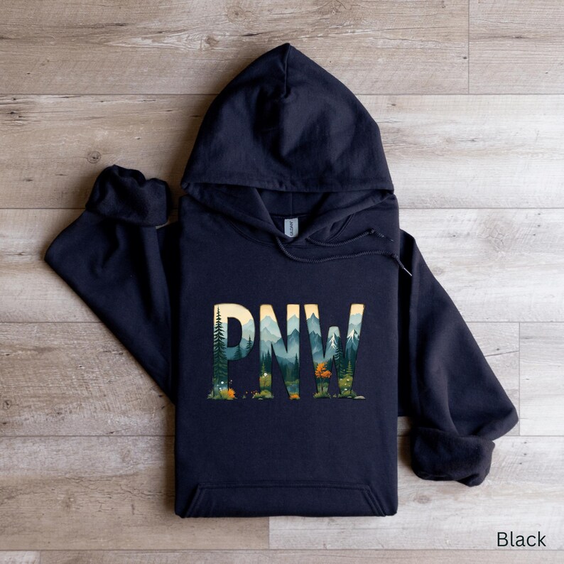 PNW Forest Hoodie| PNW Hoodie | Pacific Northwest Unisex Sweatshirt ...