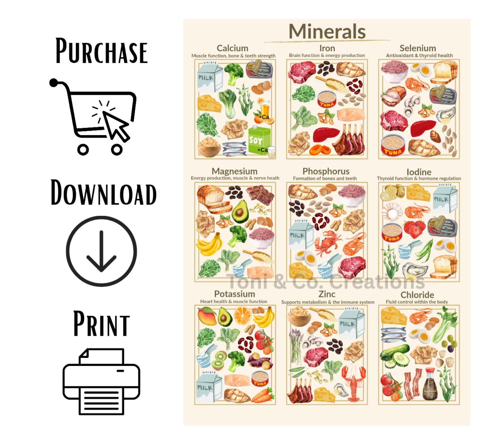 Printable Mineral Chart - Etsy