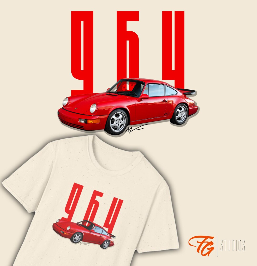 Porsche 964 T-shirt: Vintage Car Enthusiast Tee - Etsy