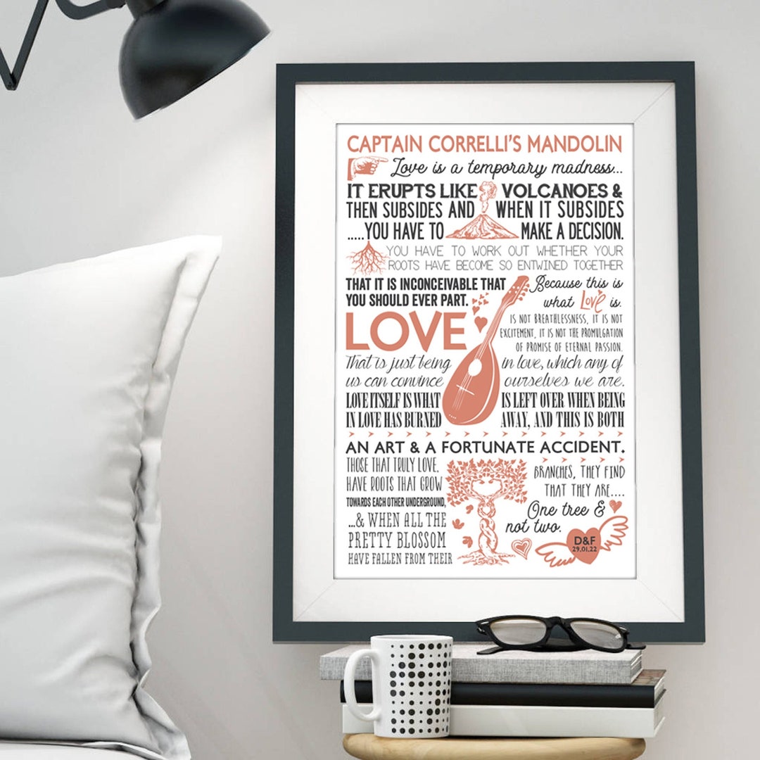 Love is a Temporary Madness Personalized Giclée Print - US Sizes - Etsy