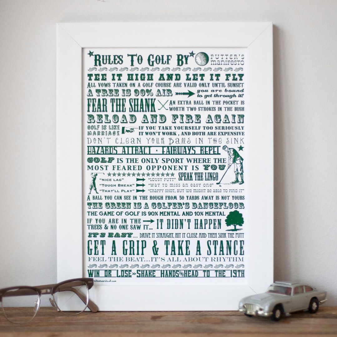 Rules to Golf by - Giclée Print - Etsy