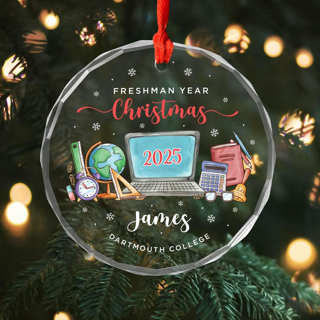 Freshman Year Christmas Ornament, Personalized College Keepsake ...