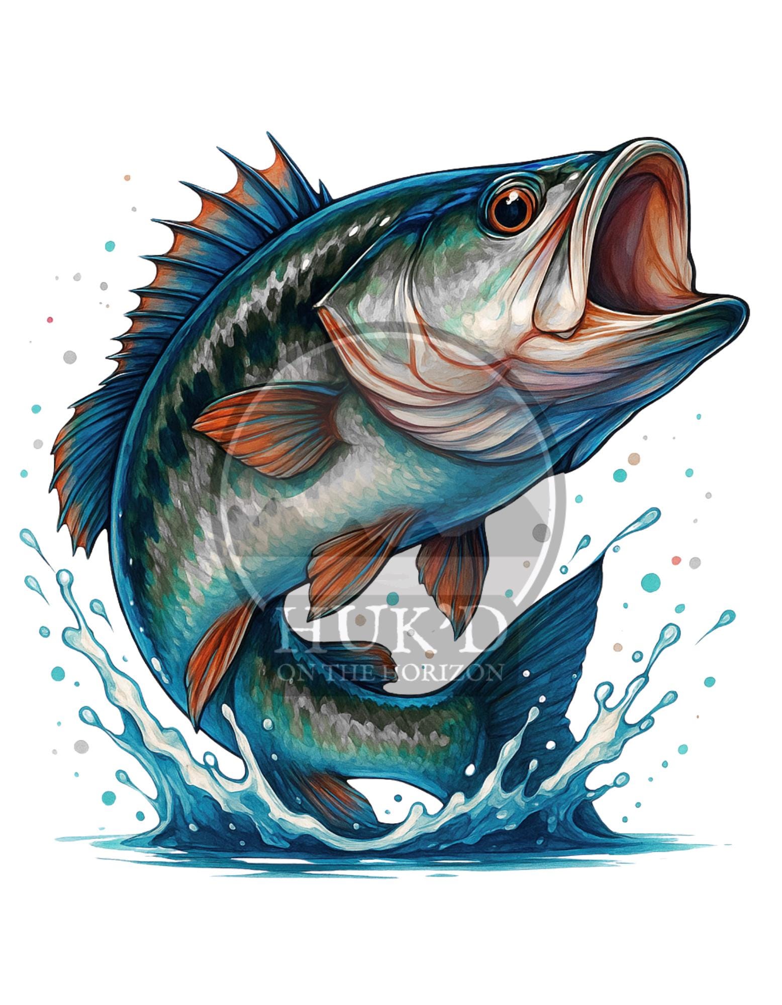 Bass Digital Download - 2 Pack Digital Download - Fishing Lovers ...