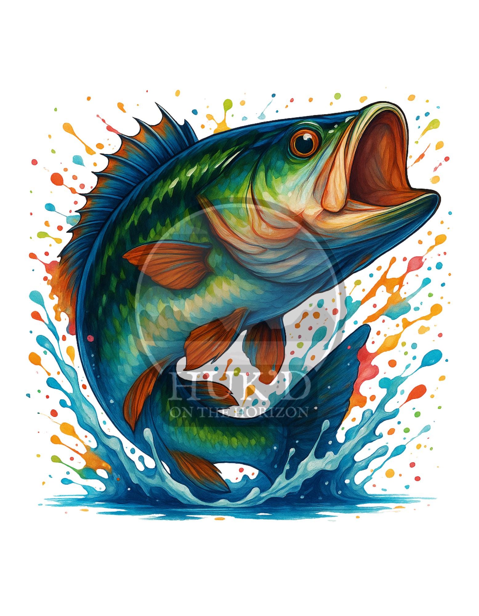 Bass Digital Download - 2 Pack Digital Download - Fishing Lovers ...