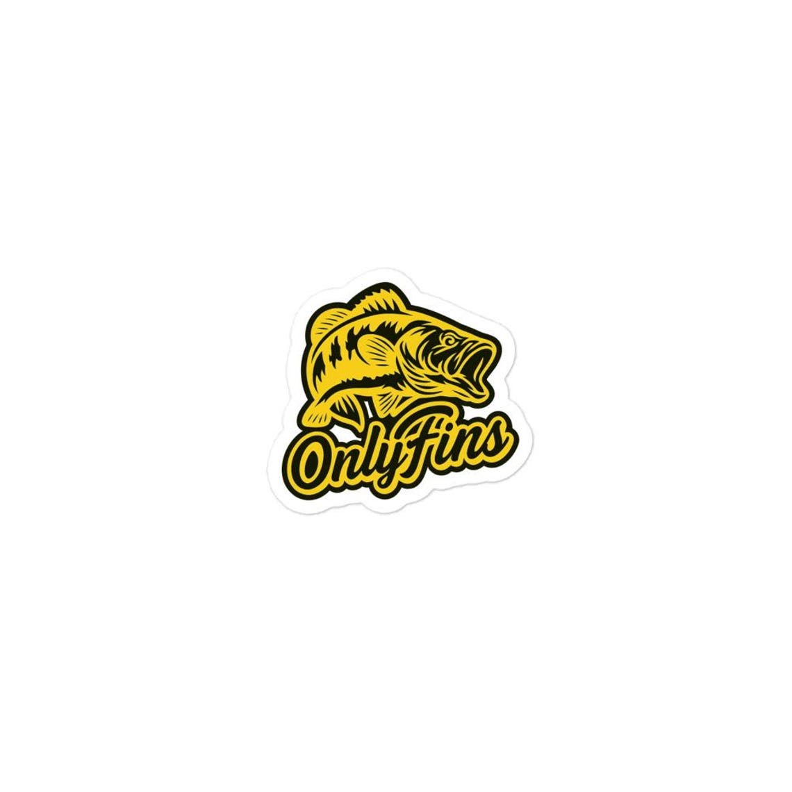 Only Fins Fishing Sticker – Funny Waterproof Decal for Coolers, Tackle ...
