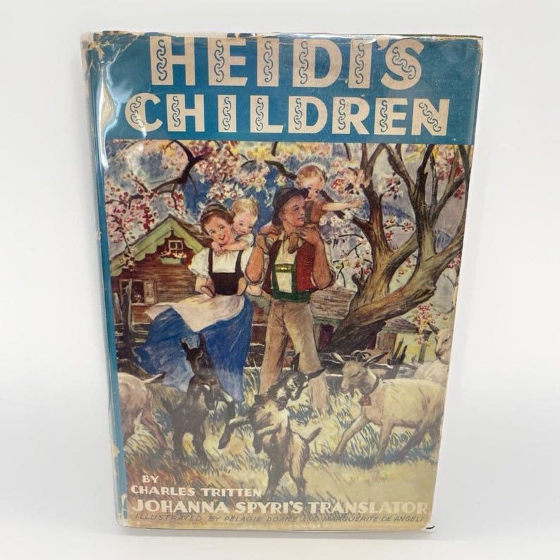 Los hijos de Heidi, de Tritten/Spyri, 1939. Libro de tapa dura antiguo ...