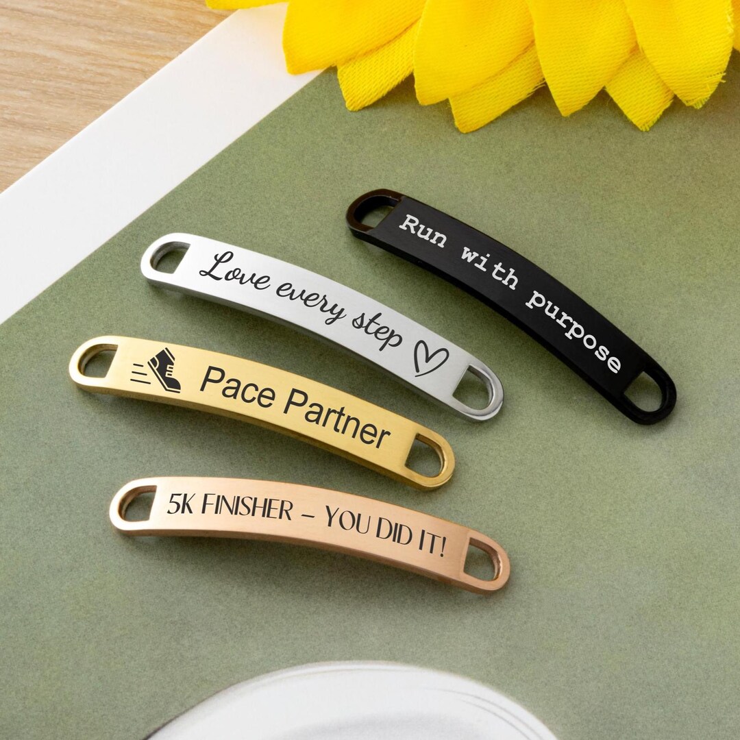 Personalized Running Shoe Tags,custom Metal Shoelace Charms,engraved ...