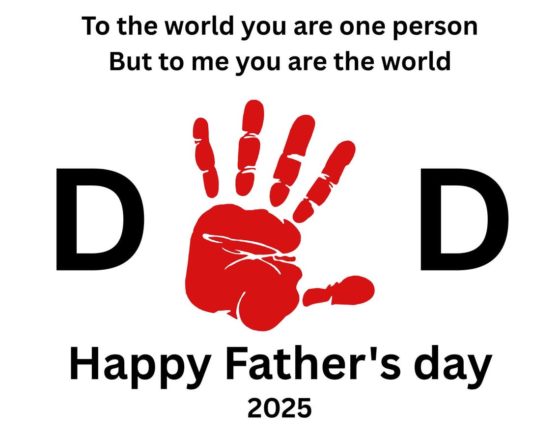 Father's Day Handprint Art: DIY Keepsake Gift (printable) - Etsy