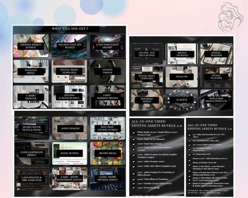100 Million+ Digital Products Mega Bundle | PLR Commercial Use (instant ...