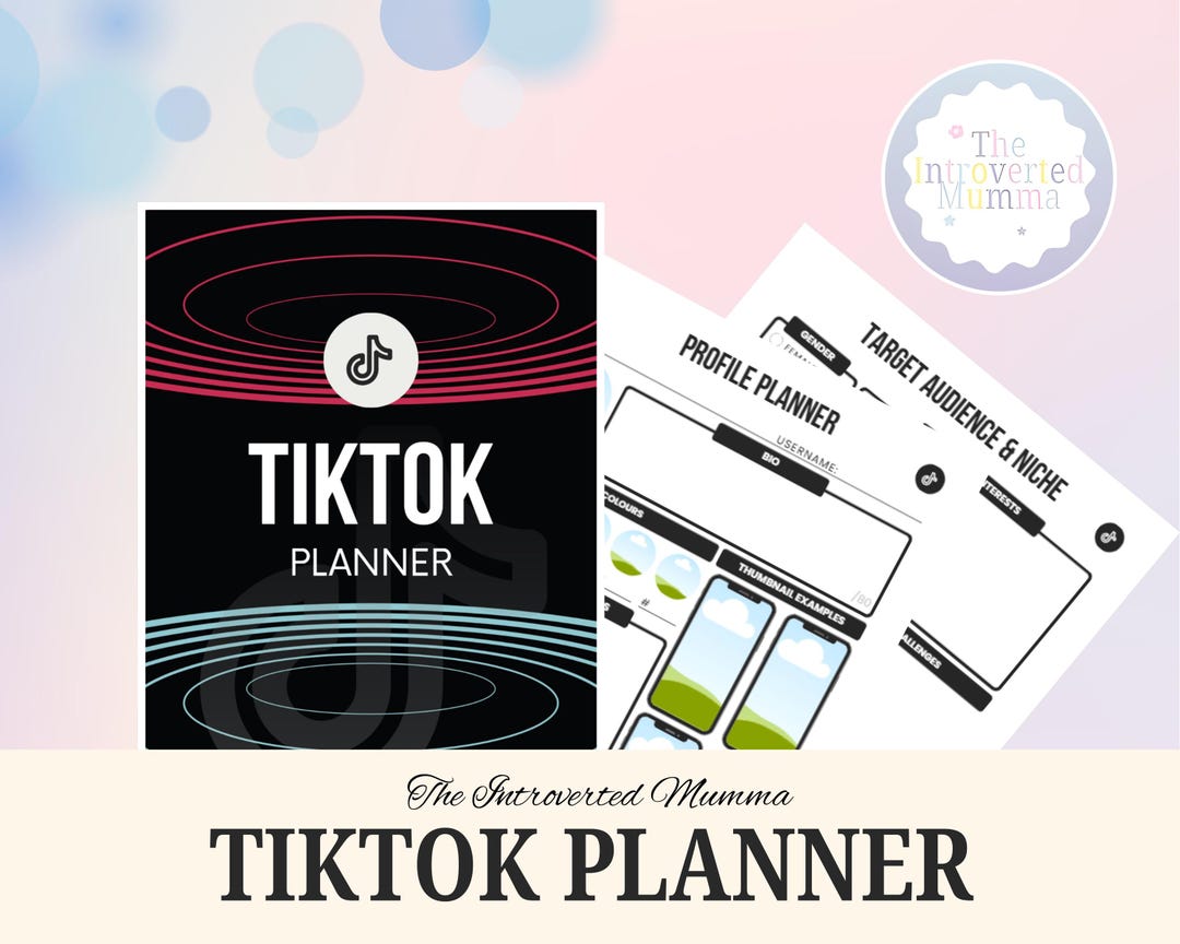 Tiktok Video Planner, Printable Social Media Tracker (content Calendar ...